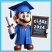 Mario Diploma Graduation Watercolor Splash, Clipart Images, Graphics ...