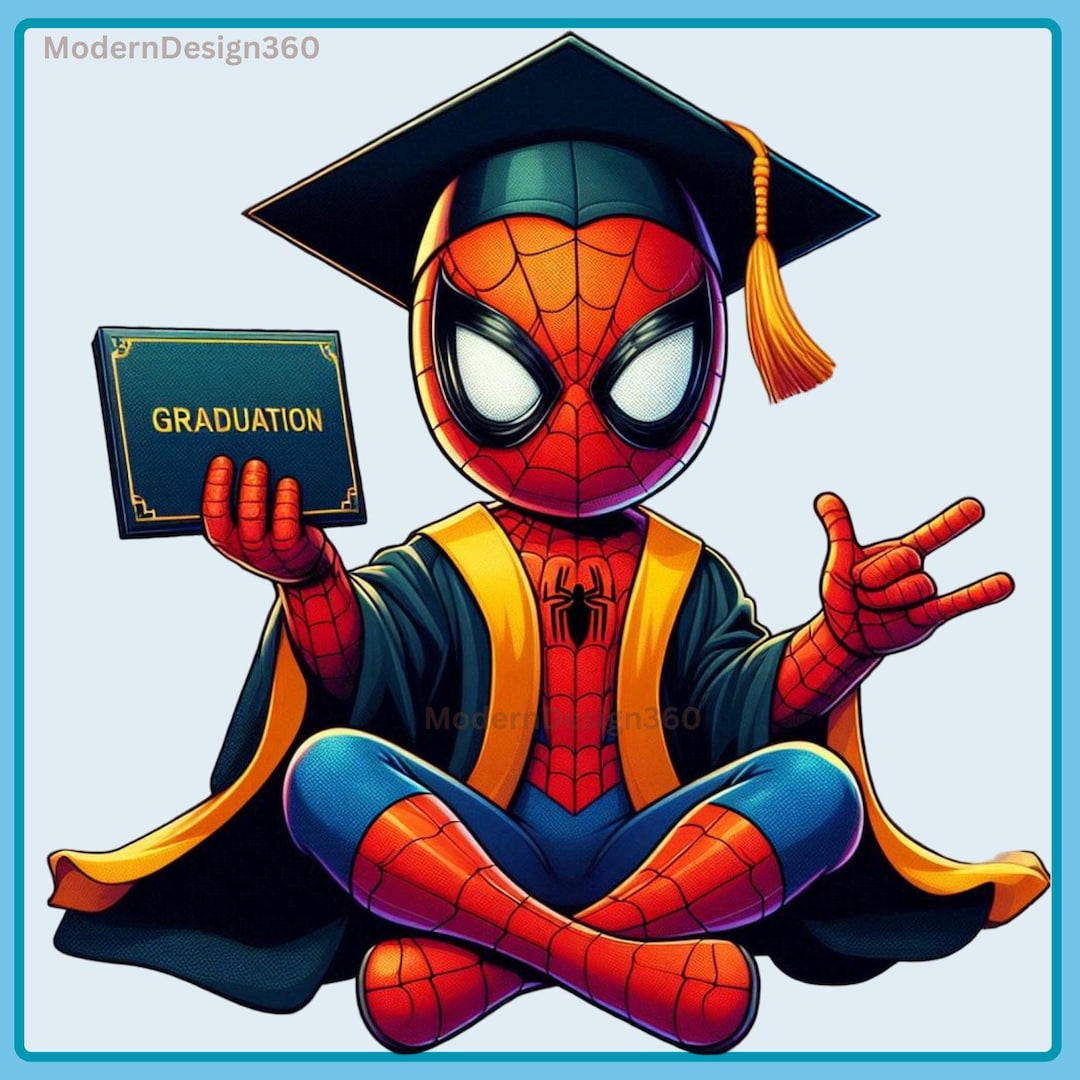 Cute Spidey Diploma, Graduation Watercolor Splash, Clipart Images ...