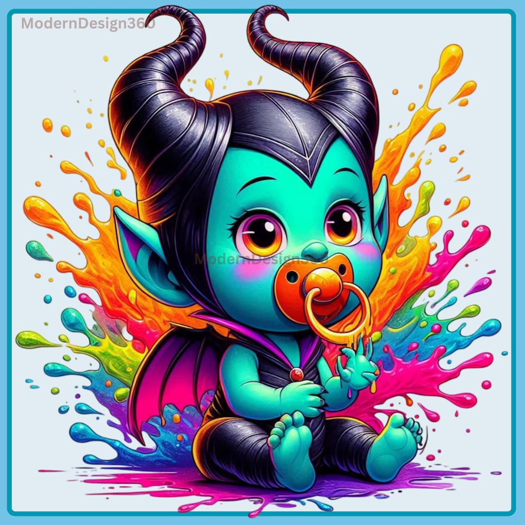 Baby Maleficent Watercolor Splash | Clipart Images | Graphics and ...