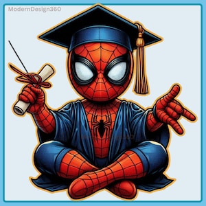 Cute Spidey Diploma, Graduation Watercolor Splash, Clipart Images ...