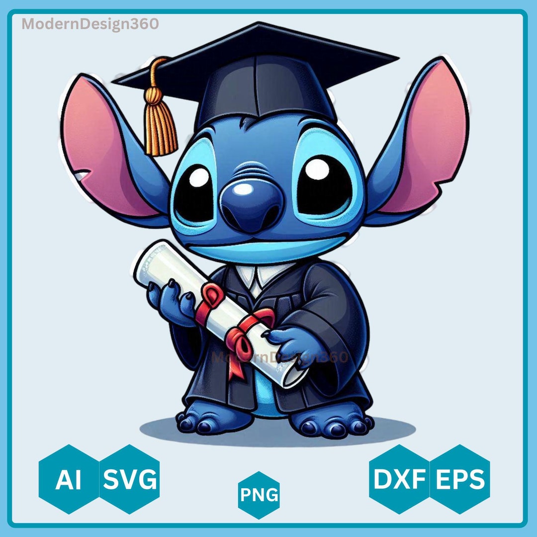 Stitch Graduation SVG, Graduate Svg, Class of 2025 Svg, Graduation 2025 ...