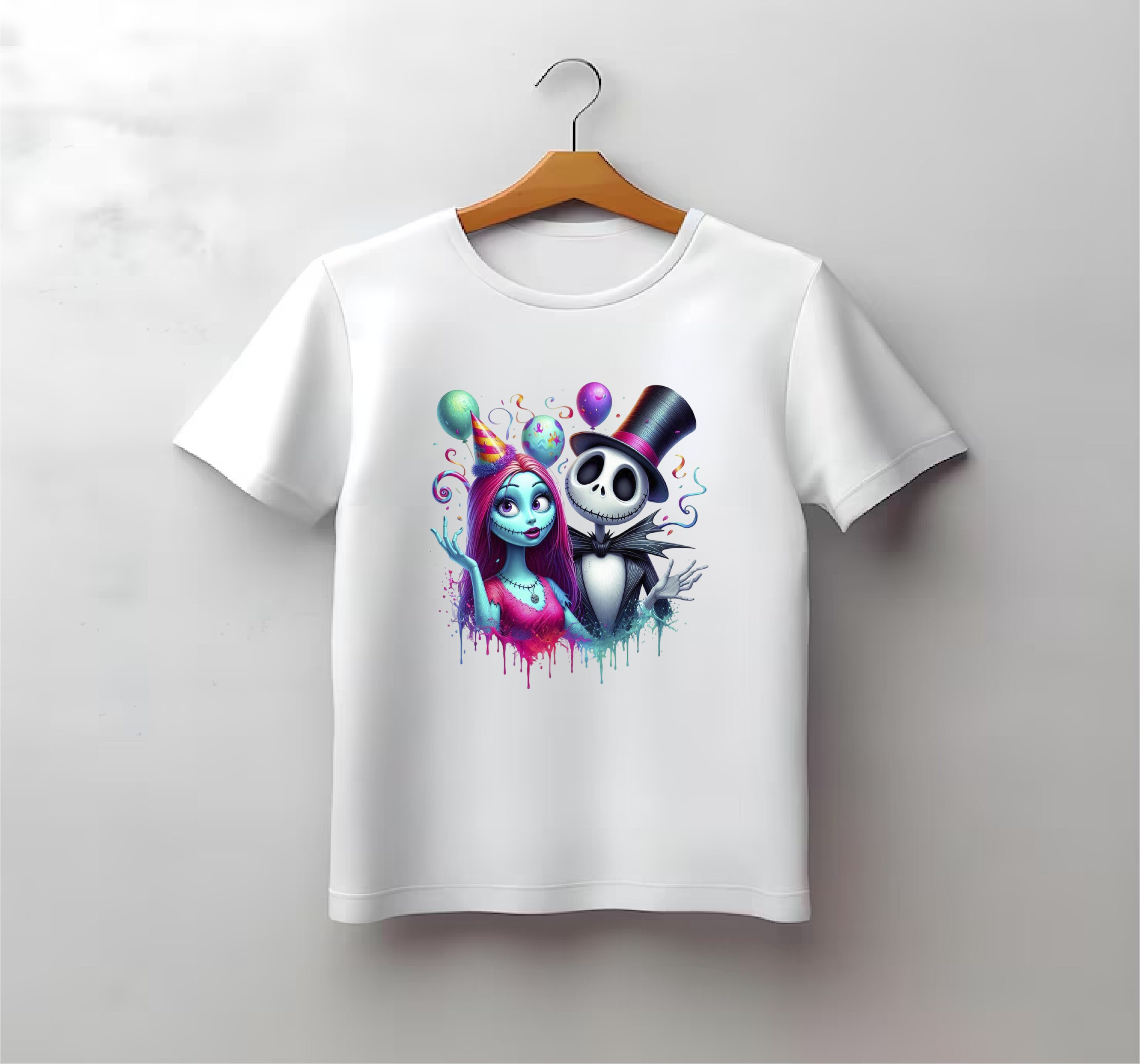 Jack and Sally Birthday Watercolor Splash | Clipart Images, Graphics ...