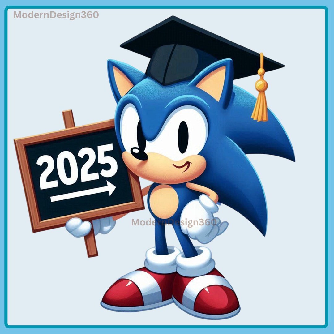 Sonic Graduation PNG Image, Clipart Images, Graphics and Artwork, PNG ...