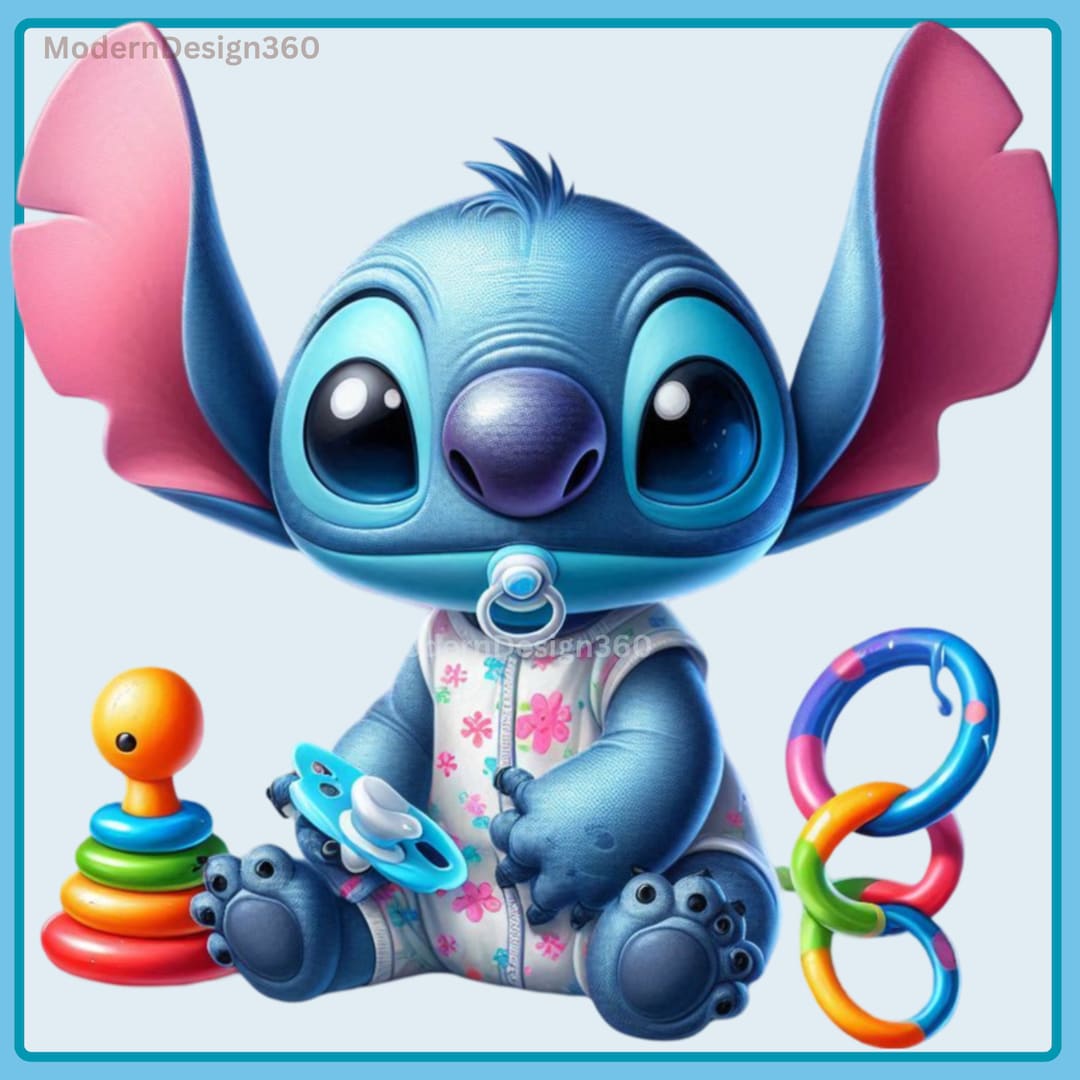 Baby Stitch Watercolor Splash, Clipart Images, Graphics and Artwork ...