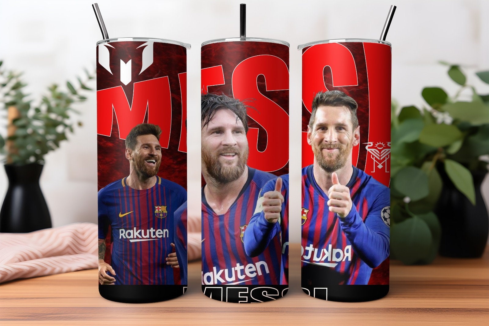 Lionel Messi 20oz Skinny Tumbler Wrap Sublimation Design, Messi 20oz ...