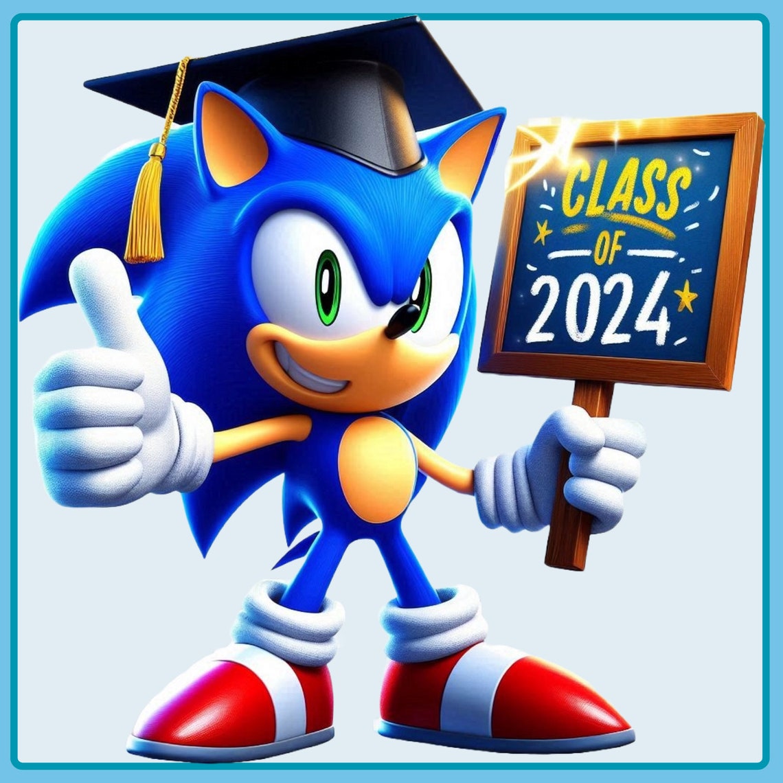 Sonic Graduation PNG Image, Clipart Images, Graphics and Artwork, PNG ...