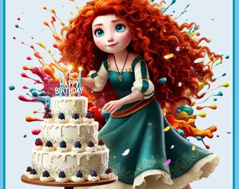 Baby Merida Watercolor Splash, Clipart Images, Graphics and Artwork ...