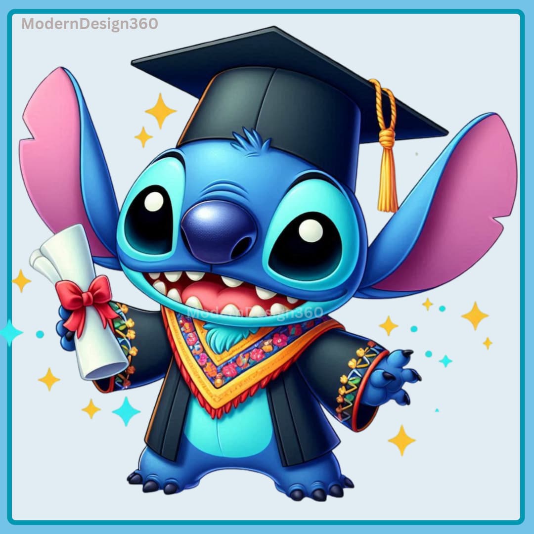 Stitch Graduation Clipart Images, Stitch Graduation Svg, Stitch PNG ...