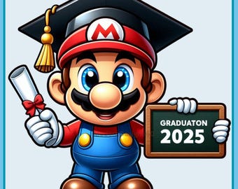 Mario Diploma Graduation Watercolor Splash, Clipart Images, Graphics ...