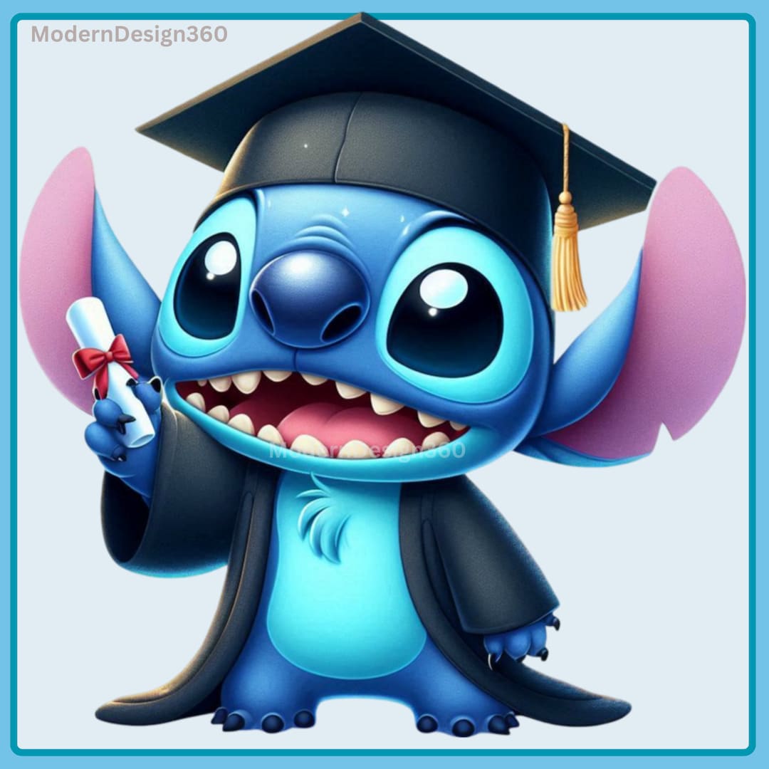 Stitch Graduation 2025 Clipart Images, Stitch Graduation Svg, Stitch ...