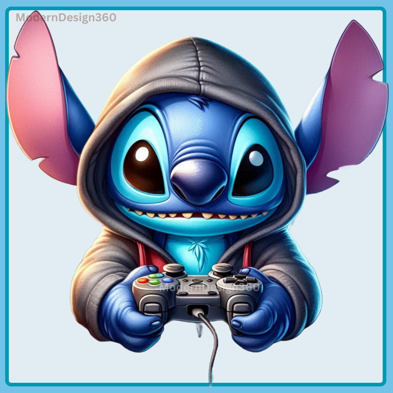 Stitch Gamer Watercolor Splash, Clipart Images, Graphics and Artwork ...