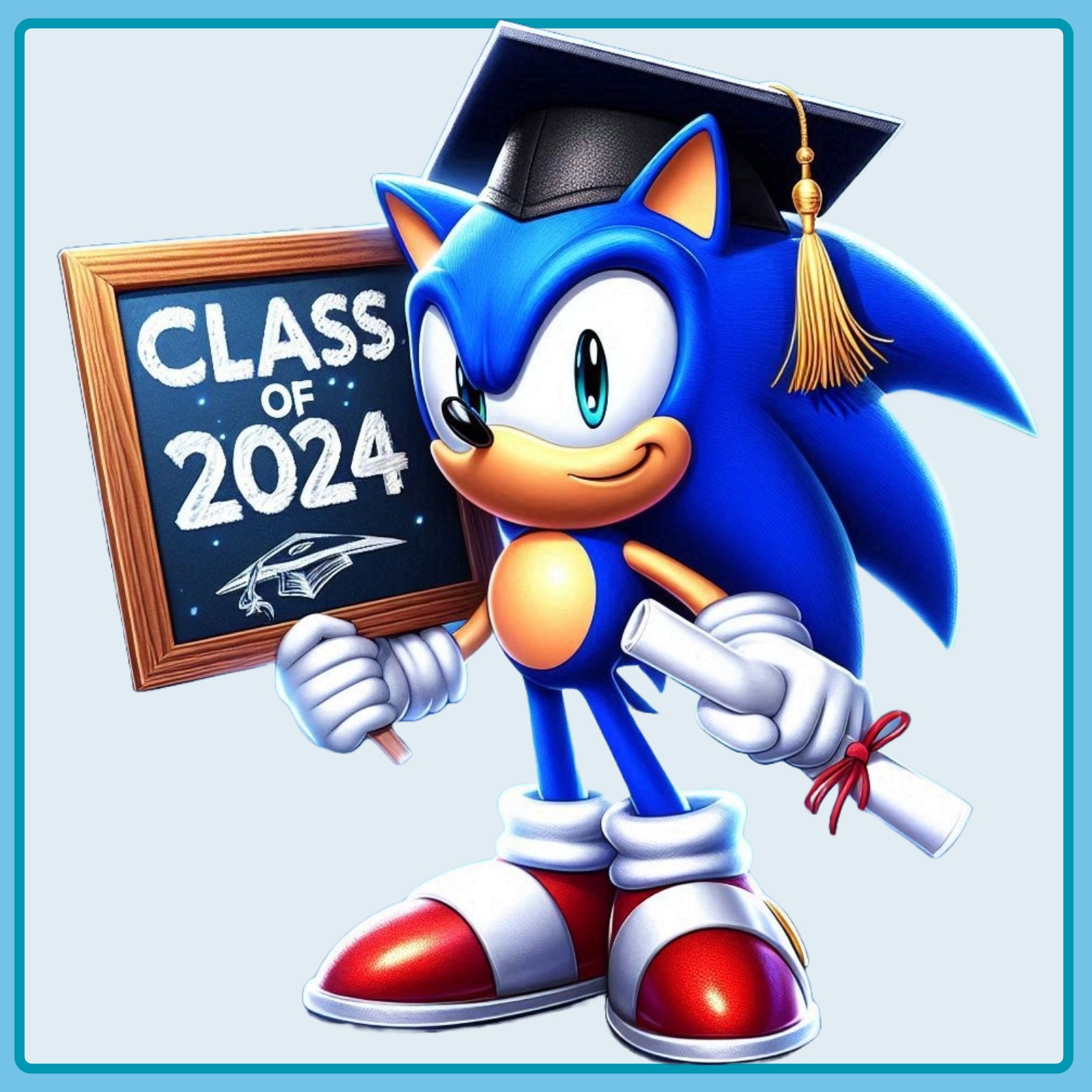 Sonic Graduation PNG Image, Clipart Images, Graphics and Artwork, PNG ...