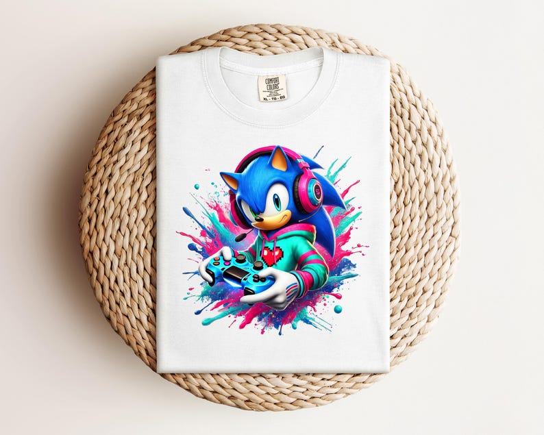 Sonic Gamer Watercolor Splash, Clipart Images, Graphics and Artwork ...