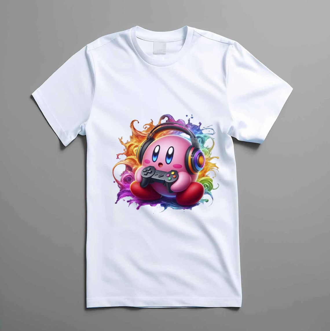 Kirby Gamer Watercolor Splash, Clipart Images, Graphics and Artwork ...