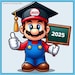 Mario Diploma Graduation Watercolor Splash, Clipart Images, Graphics ...