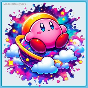 Kirby Galaxy Watercolor Splash, Clipart Images, Graphics and Artwork ...
