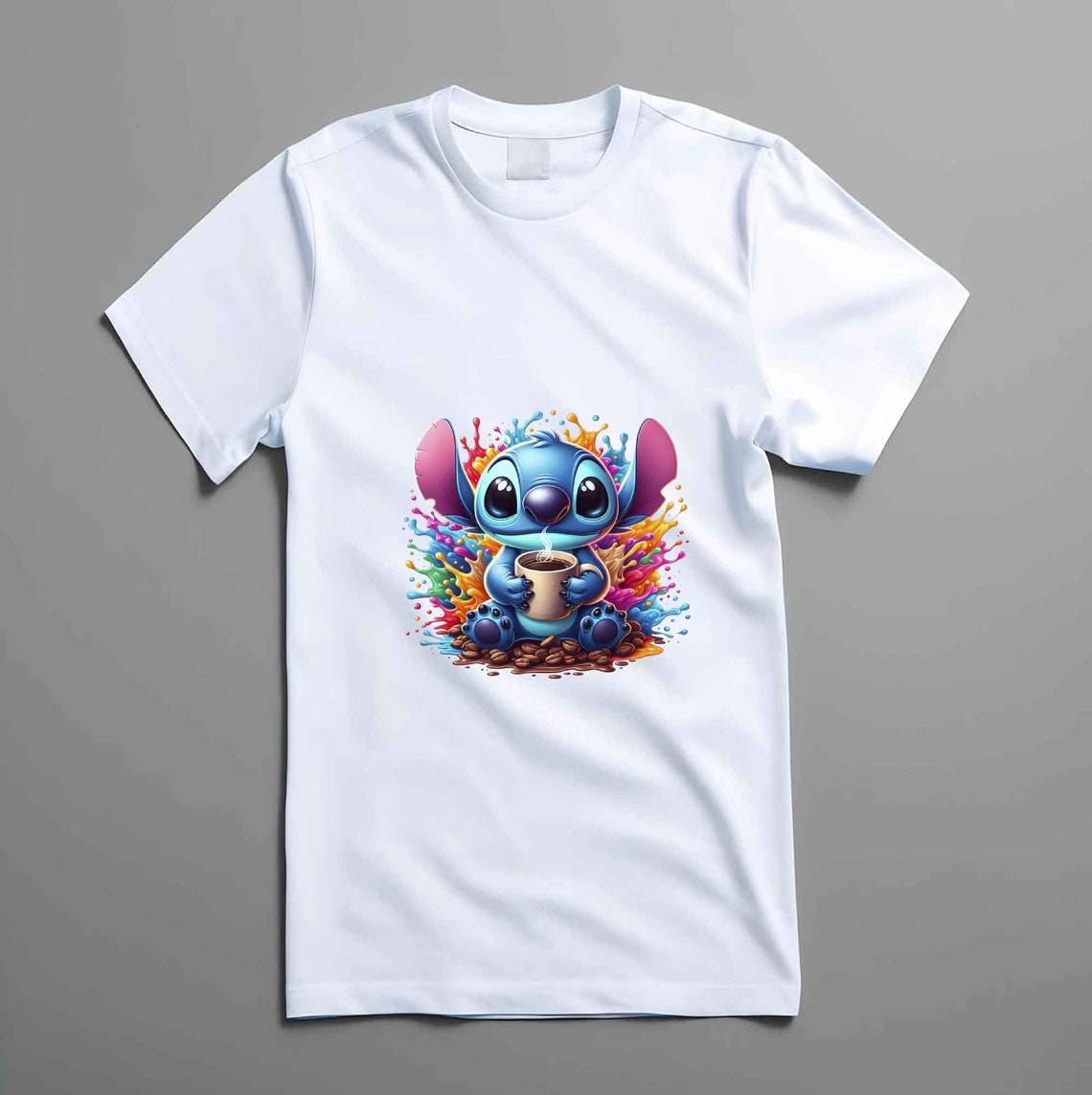 Stitch Coffee Watercolor Splash, Clipart Images, Graphics and Artwork ...