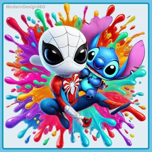 Spidey and Stitch PNG Image Clipart Images Graphics and Artwork PNG ...