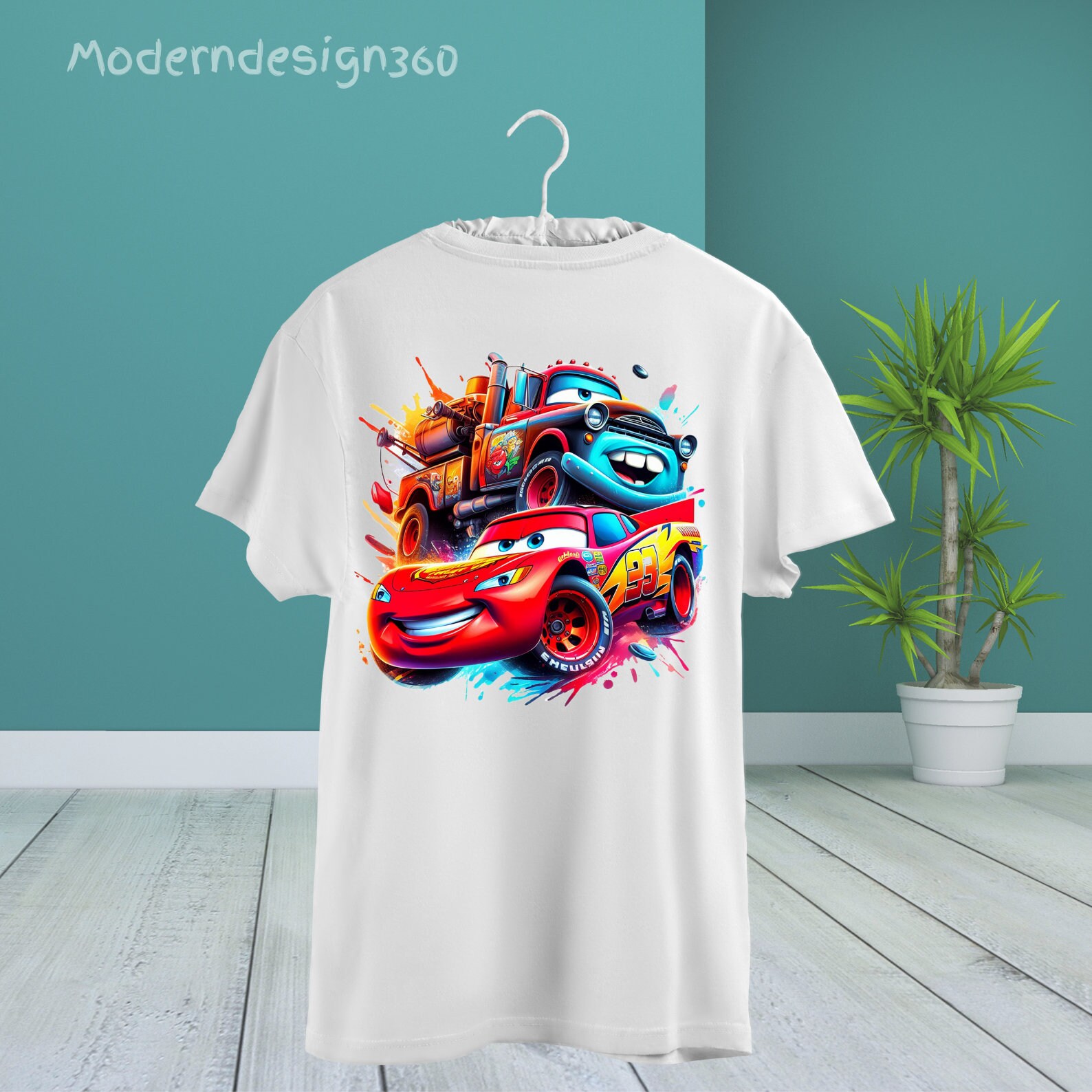 Lightning Mcqueen Cars Splash and Watercolor Digital Design PNG File ...