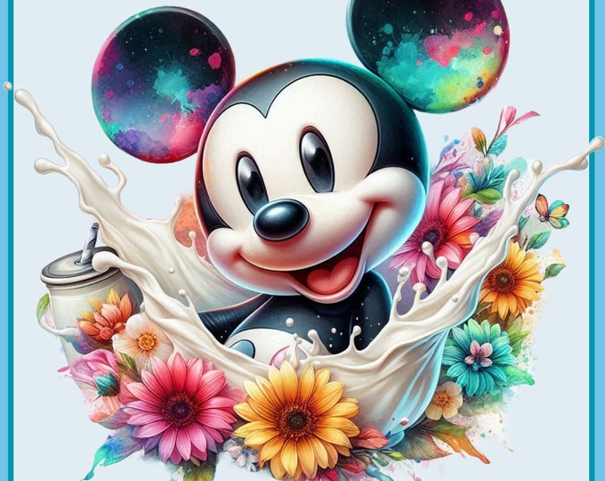 10 PNG Minnie Mouse Splash and Watercolor Digital Design PNG File for ...