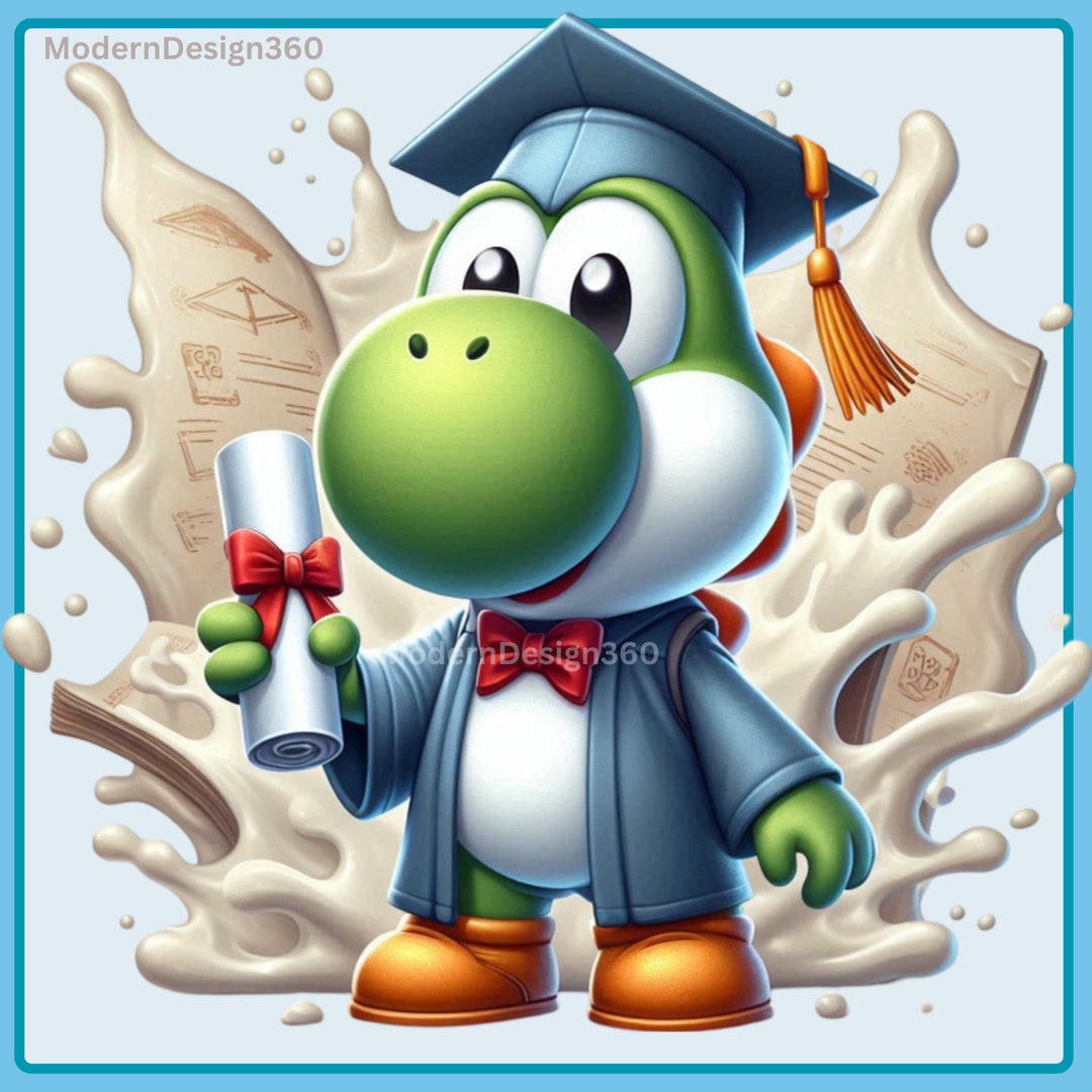 Yoshi Diploma Graduation Watercolor Splash, Clipart Images, Graphics ...