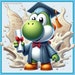 Yoshi Diploma Graduation Watercolor Splash, Clipart Images, Graphics ...
