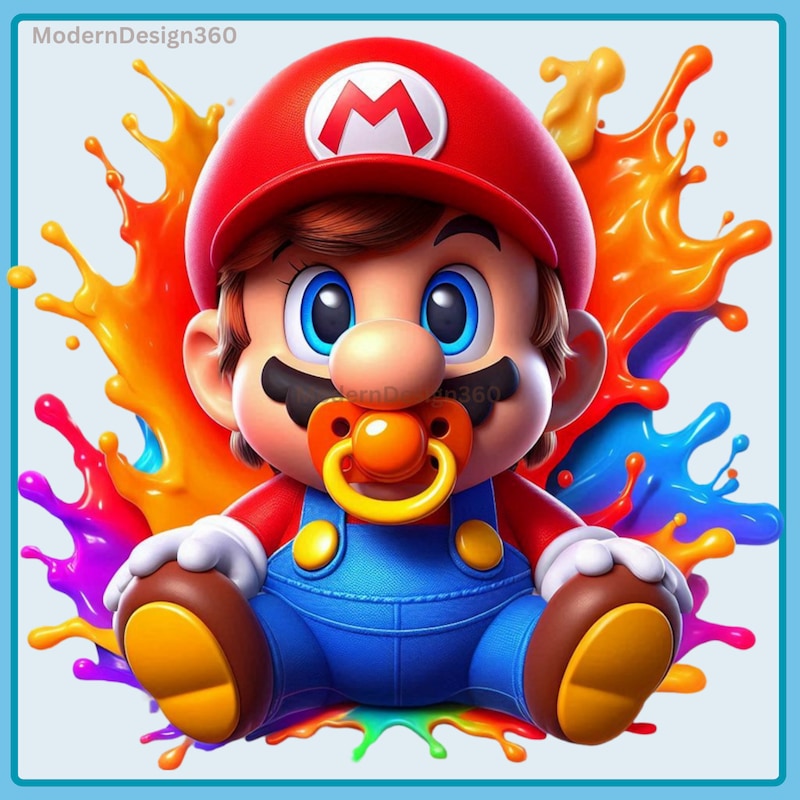 Baby Mario - Etsy