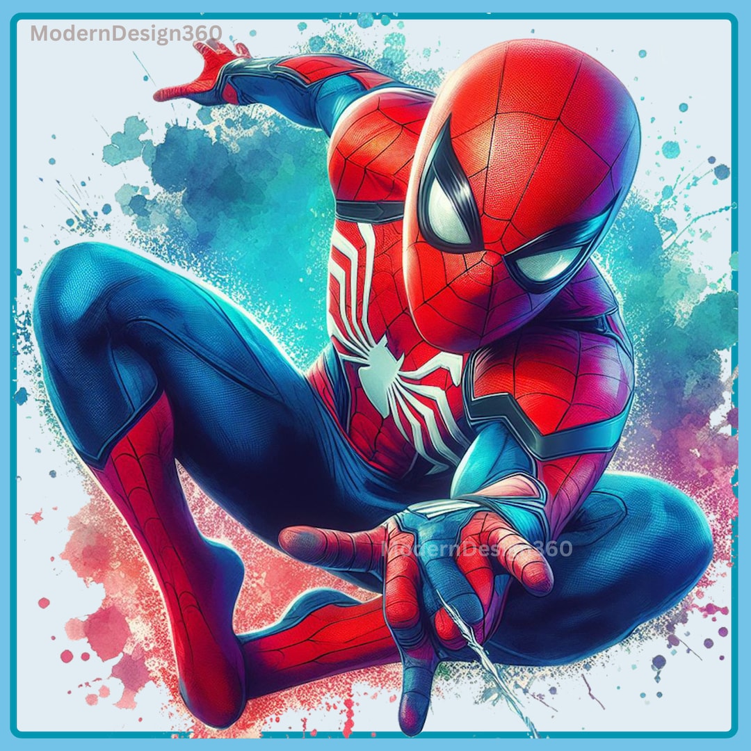 Spiderman Clipart , Spiderman Watercolor Design, Spiderman Png ...