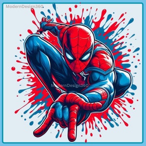 2 Spiderman PNG Digital Instant Download | Spiderman Sublimation ...