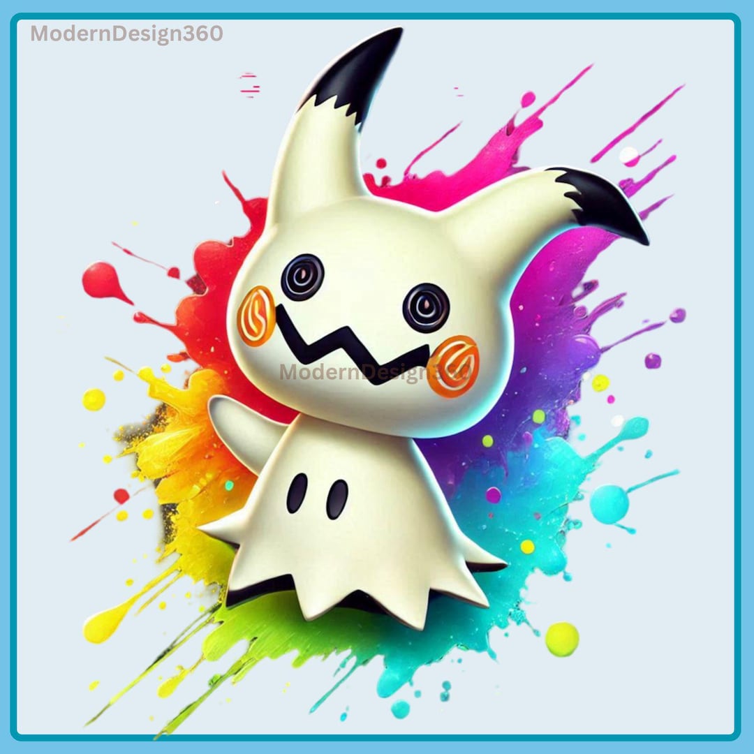 Mimikyu Watercolor Splash PNG Image, Clipart Images, Graphics and ...