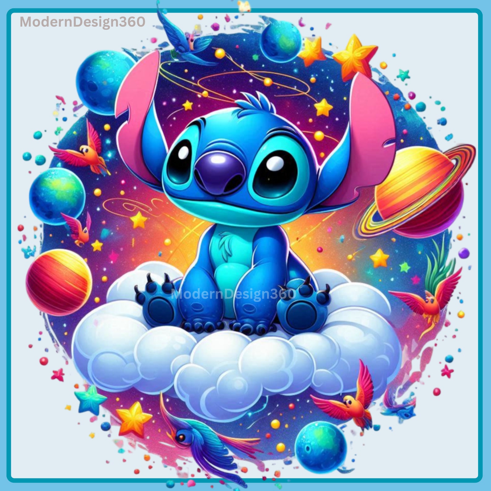 Stitch Clouds Watercolor Splash, Clipart Images, Stitch Clipart ...