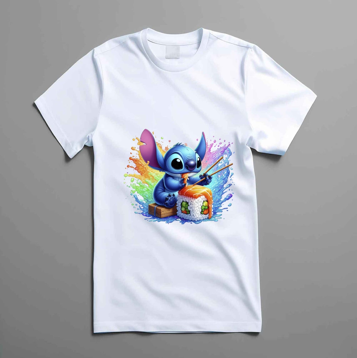 Stitch Sushi Watercolor Splash Clipart Images Graphics and Artwork ...