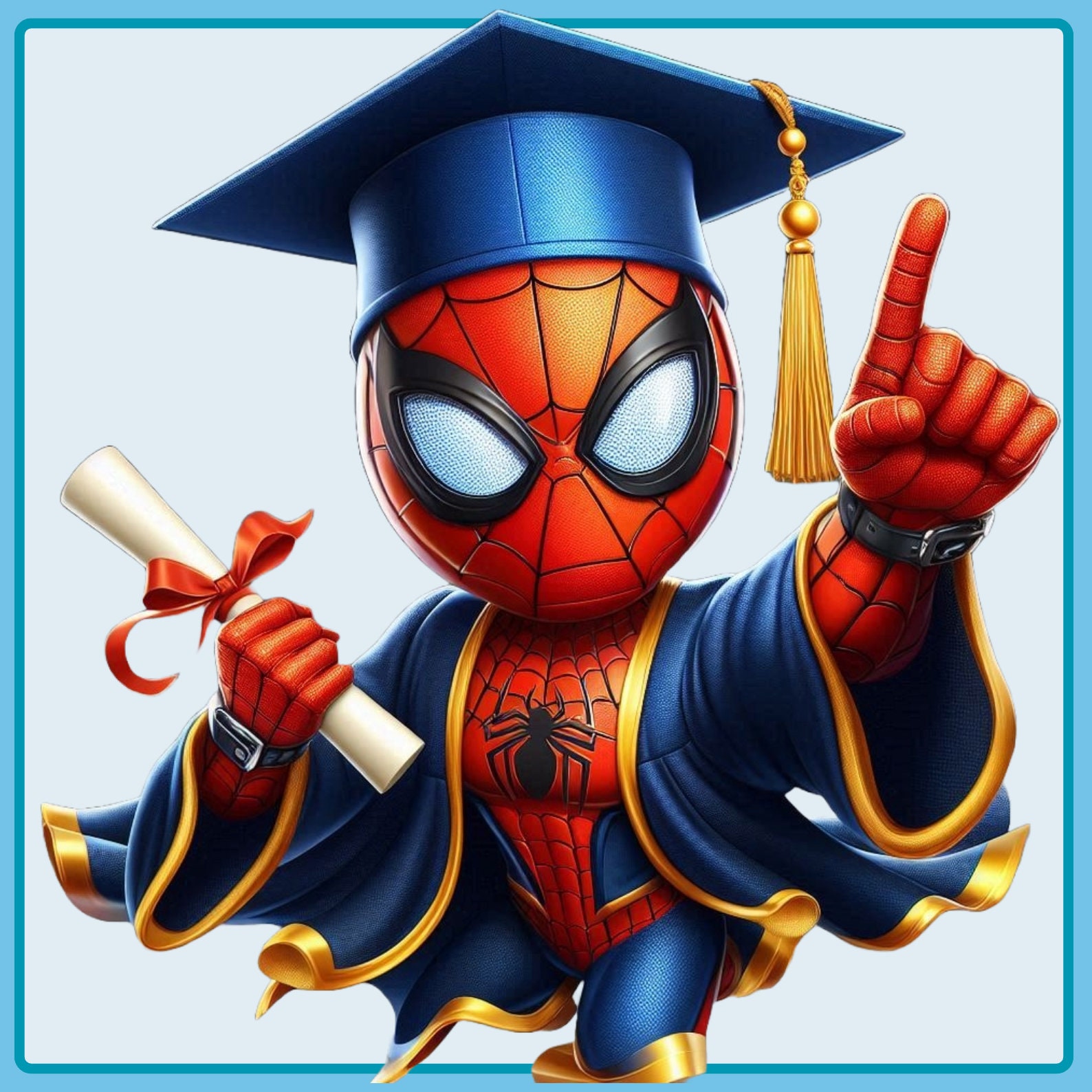 Cute Spidey Diploma, Graduation Watercolor Splash, Clipart Images ...