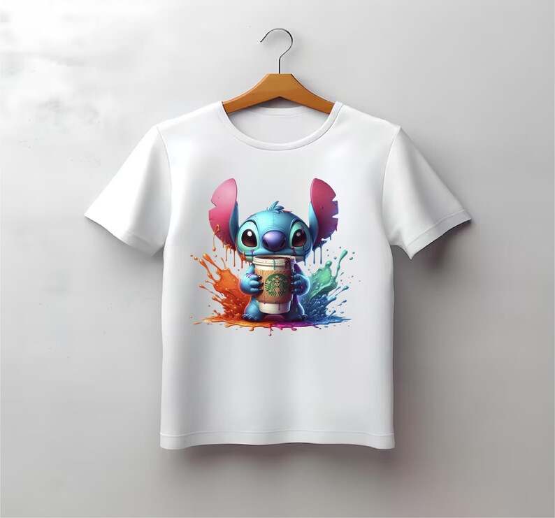 Stitch Coffee Watercolor Splash | Clipart Images | Graphics and Artwork ...