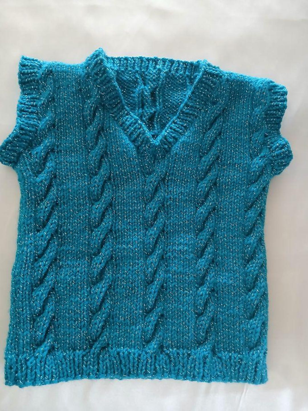 Cabled Sweater Vest by Never Felt Better - Etsy