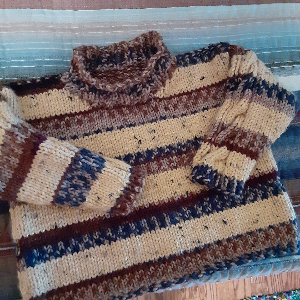 Child's Down to Earth Striper Sweater by Never Felt Better - Etsy