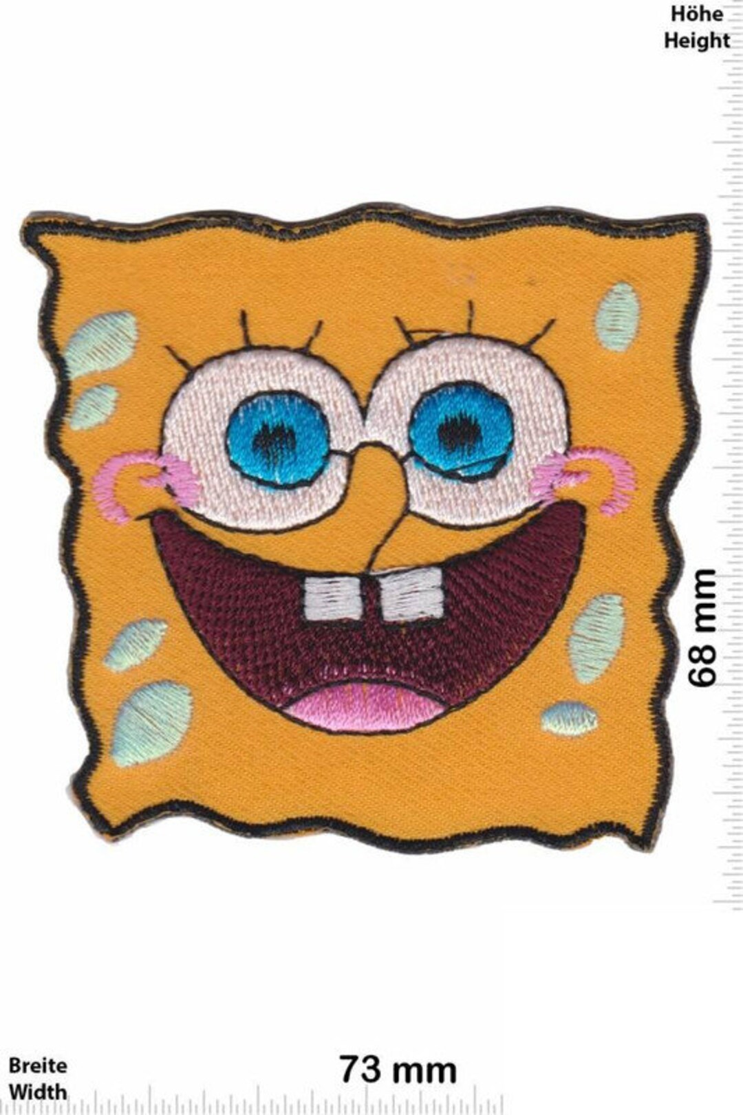 Spongebob Schwammkopf Head Big Embroidered Patch Badge Applique Iron On ...