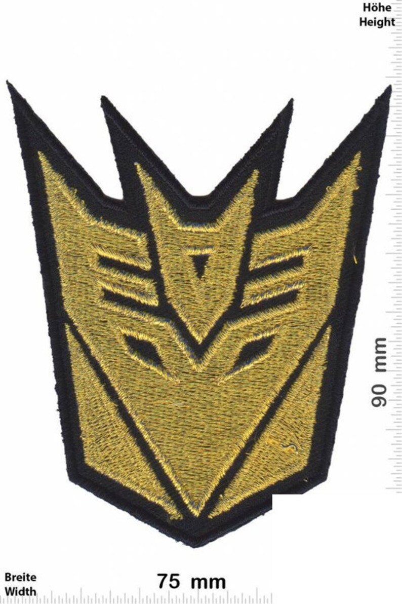 Transformers Decepticon Gold Embroidered Patch Badge Applique Iron On ...