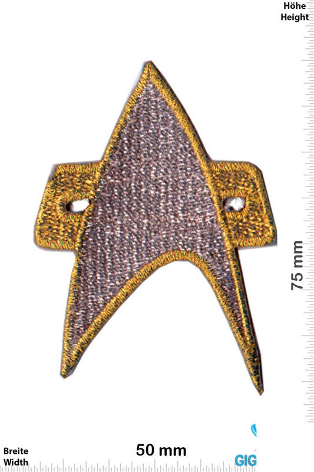 Star Trek Voyager Ds9 Communicator Gold Embroidered Patch Badge ...