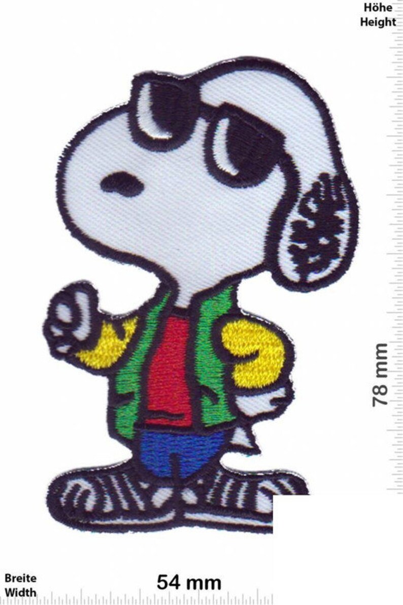Snoopy Cool Embroidered Patch Badge Applique Iron On - Etsy