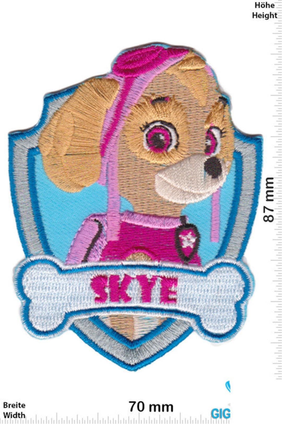 Paw Patrol Skye Cartoon Embroidered Patch Badge Applique Iron On - Etsy