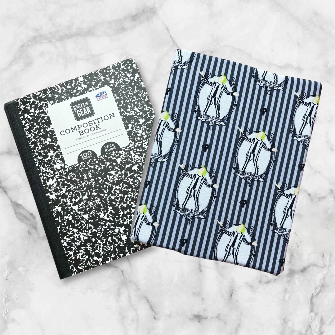 Fabric Composition Notebook Cover Fright Night Beetlejuice, Halloween ...