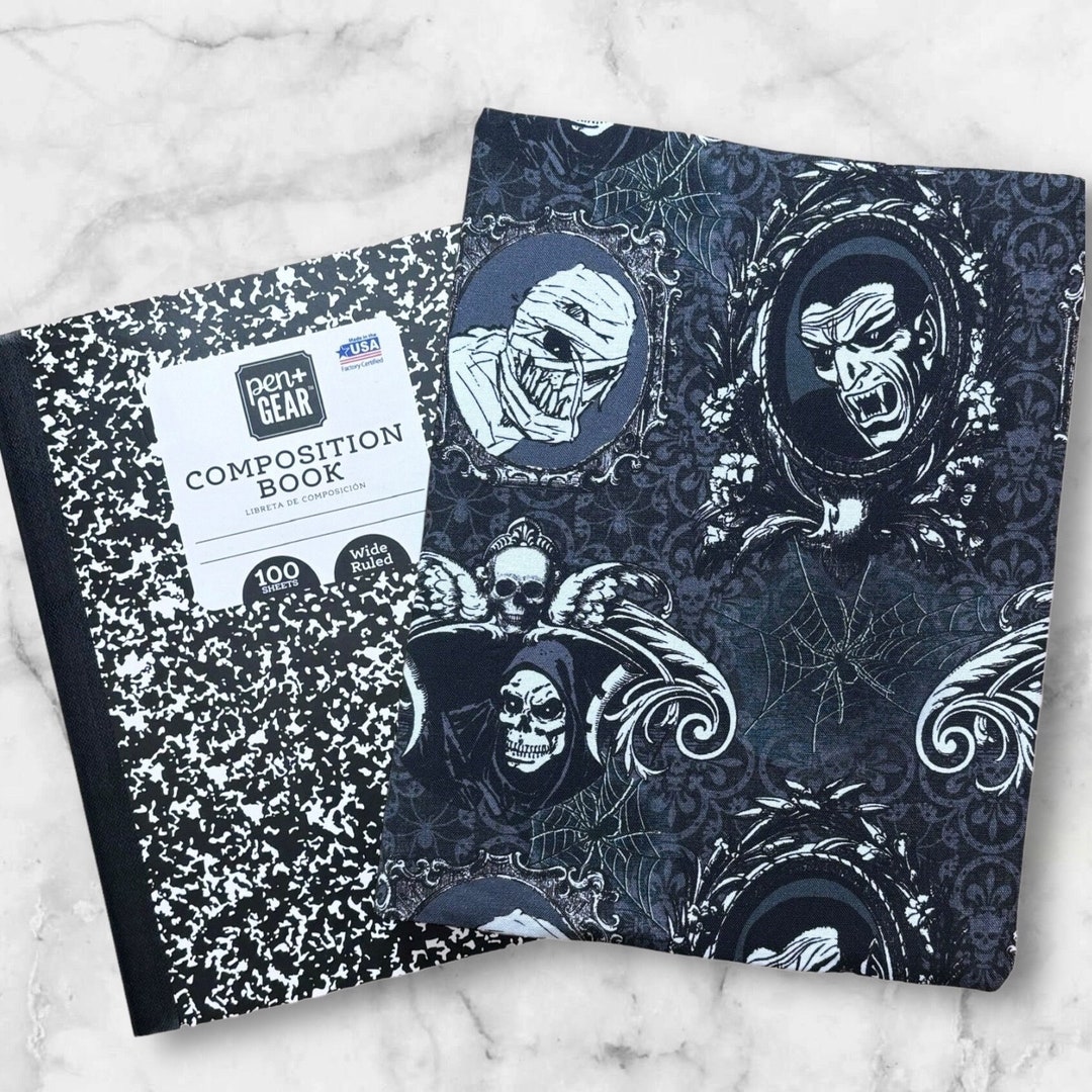 Wicked Portraits Composition Notebook Cover, Gothic Horror Theme With ...