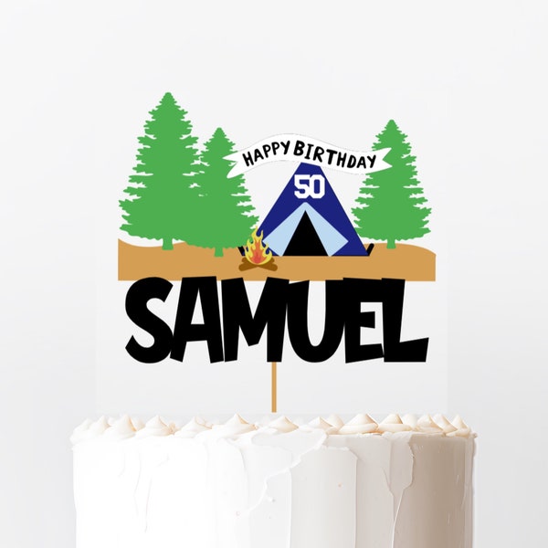 Camping Cake Topper - Etsy