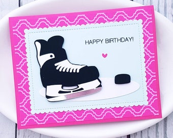 Hockey birthday card | Etsy