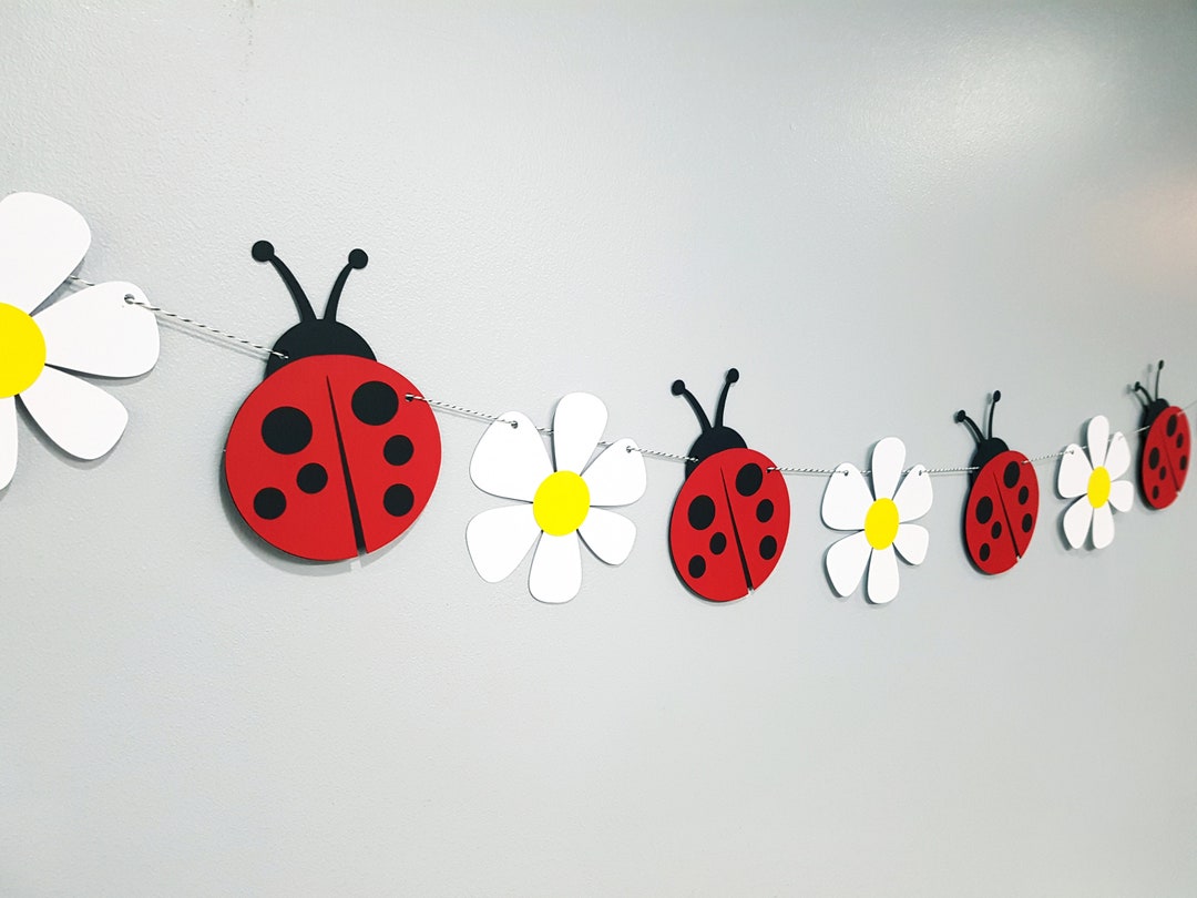 Ladybug Party Garland. Ladybug Banner. Ladybug Bunting. First Birthday ...