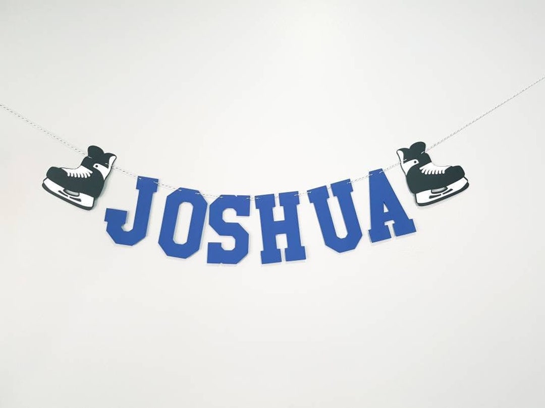 Hockey Party Banner. Hockey Skates Banner. Hockey Party Decor - Etsy