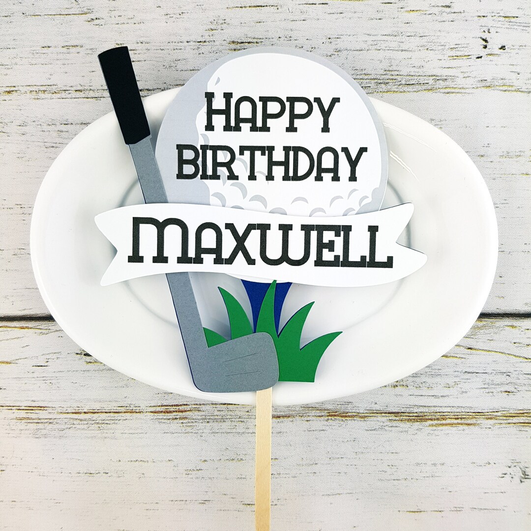 Golf Birthday Cake Topper. Hole in One Party. Golf Party Cake Topper ...
