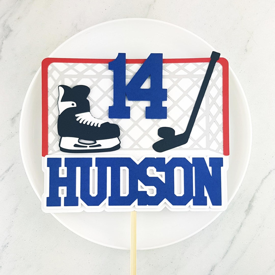 Personalized Hockey Net Cake Topper. Hockey Party Décor. Hockey Cake ...