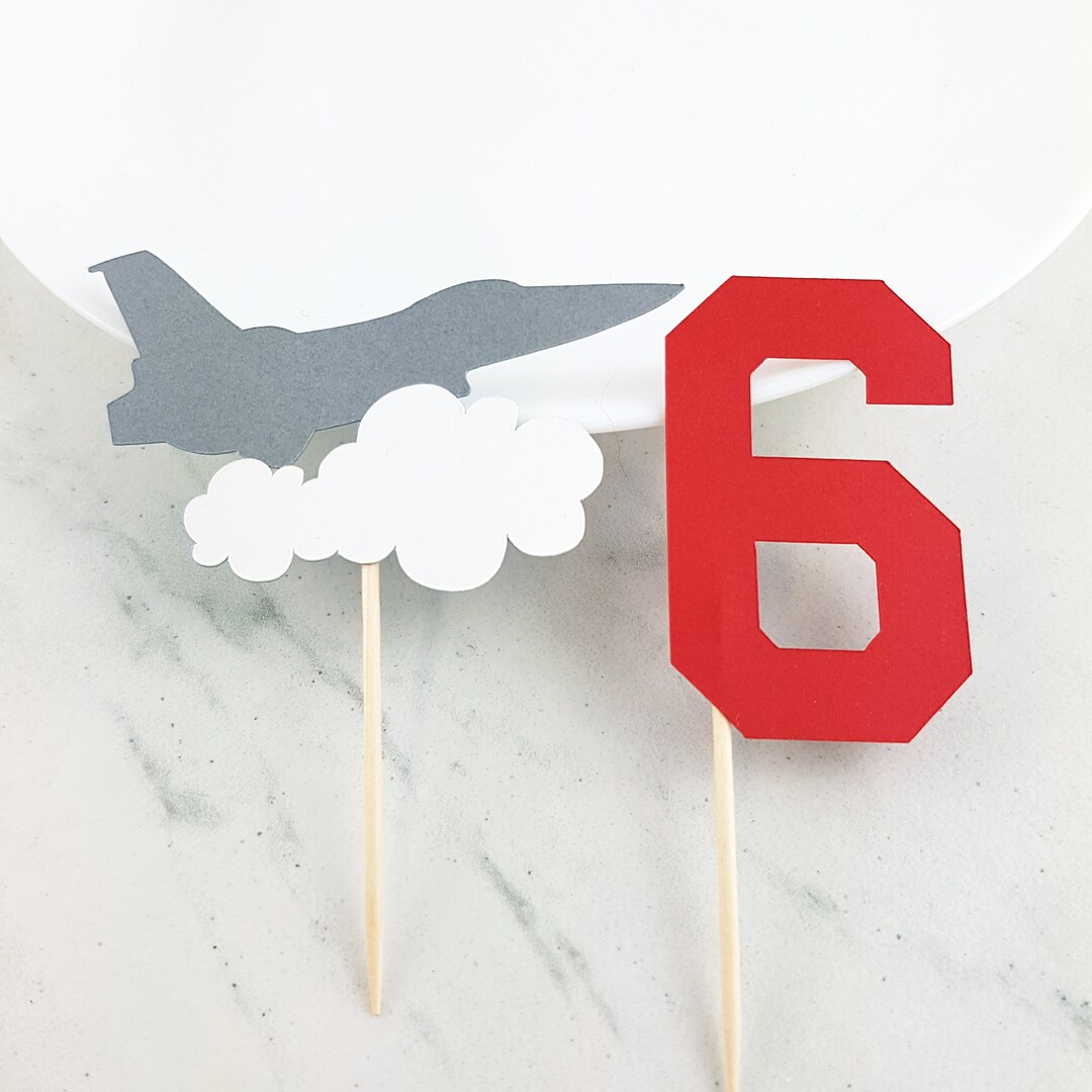 Jet Fighter Plane Cupcake Toppers. Top One Party. Two Fly Party. Time ...